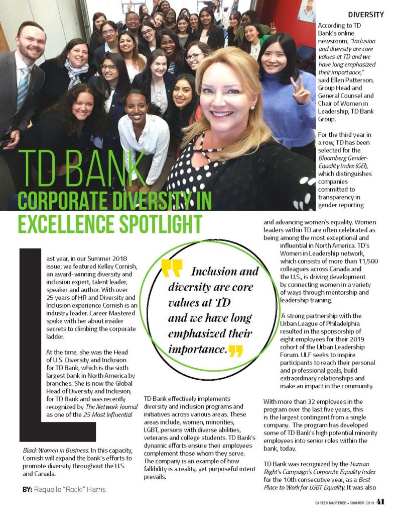 TD Bank Corporate Diversity in Excellence Spotlight | Career Mastered